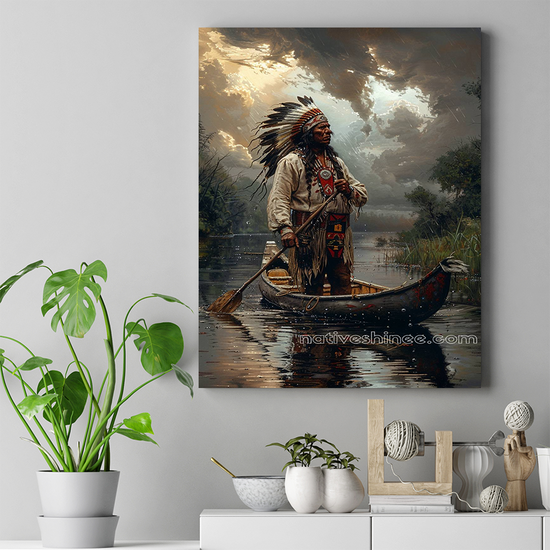 A Native American Chief's Journey Canvas – NativeShinee