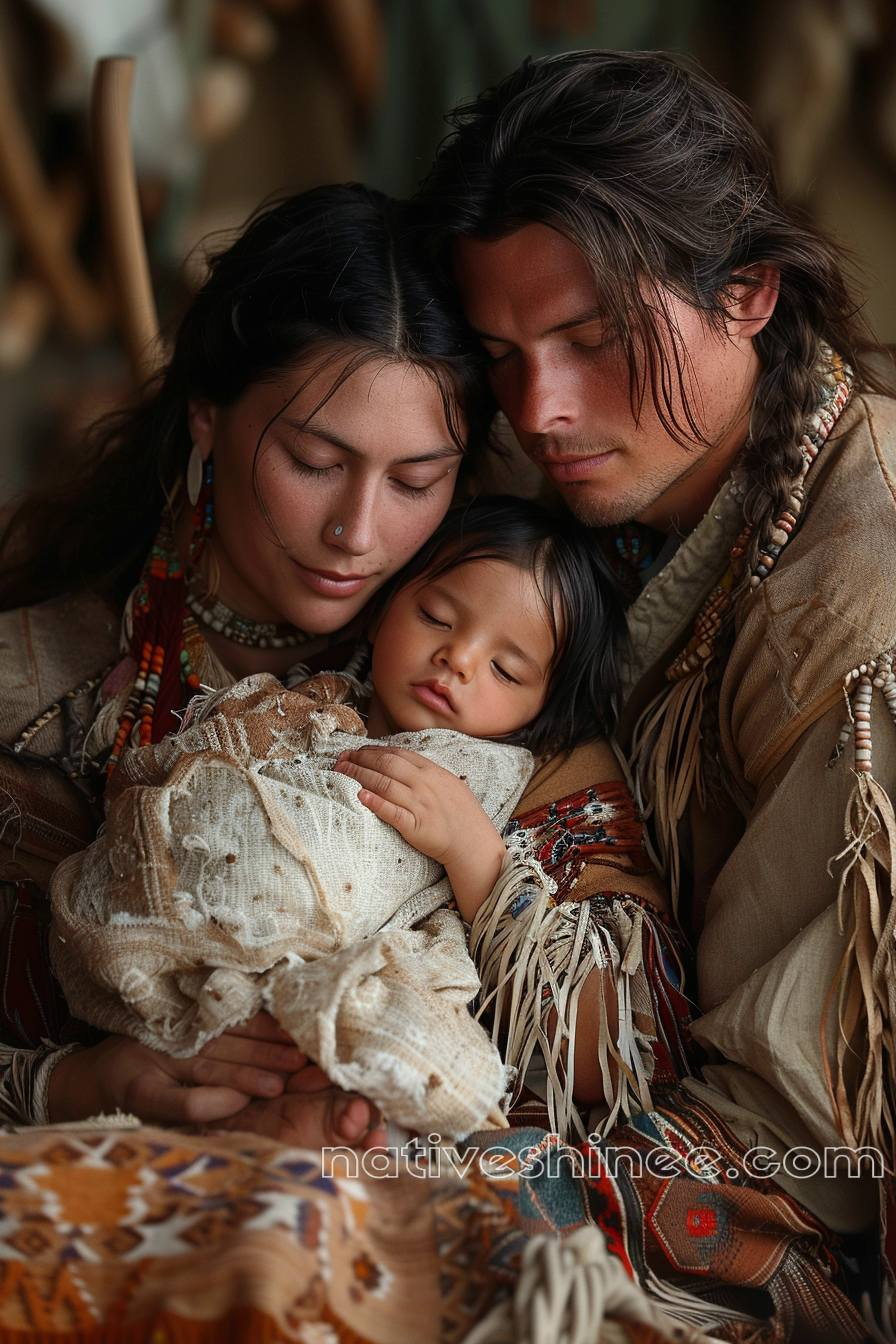 The Warmth of Family Love Native American Canvas – NativeShinee