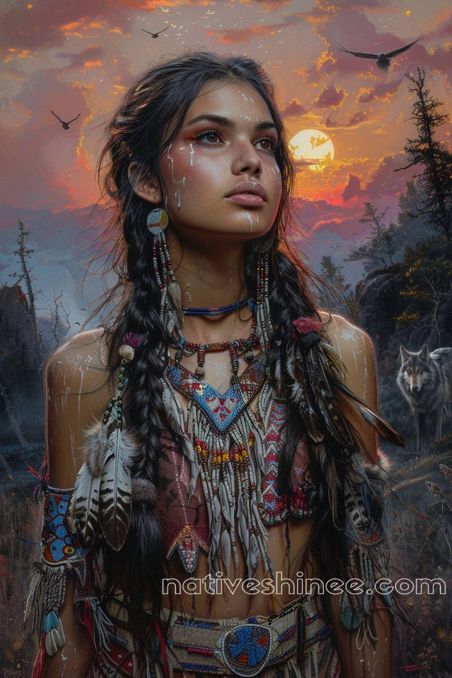 Eyes of the Ancestors: A Vision of Strength Native American Canvas – NativeShinee