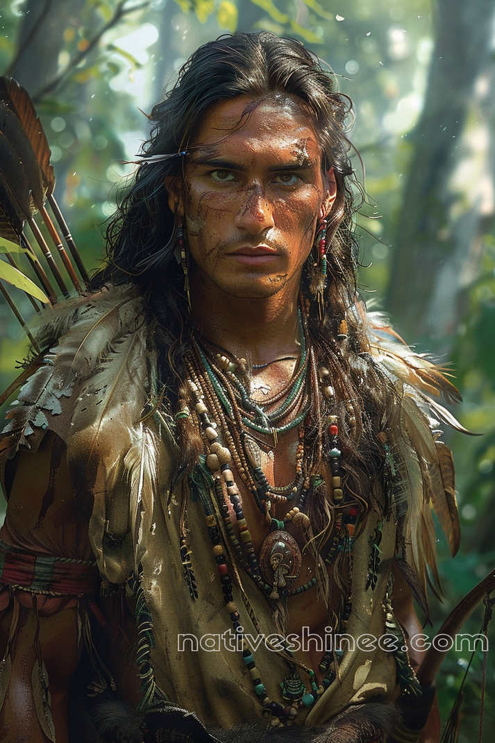 Nature's Protector: The Fearless Warrior Native American Canvas ...