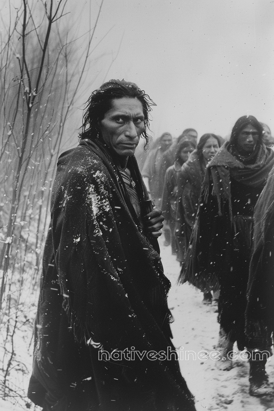 Survival Through the Harsh Winter Native American Canvas – NativeShinee