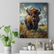 The Mighty Bison in Bloom Native American Canvas – NativeShinee
