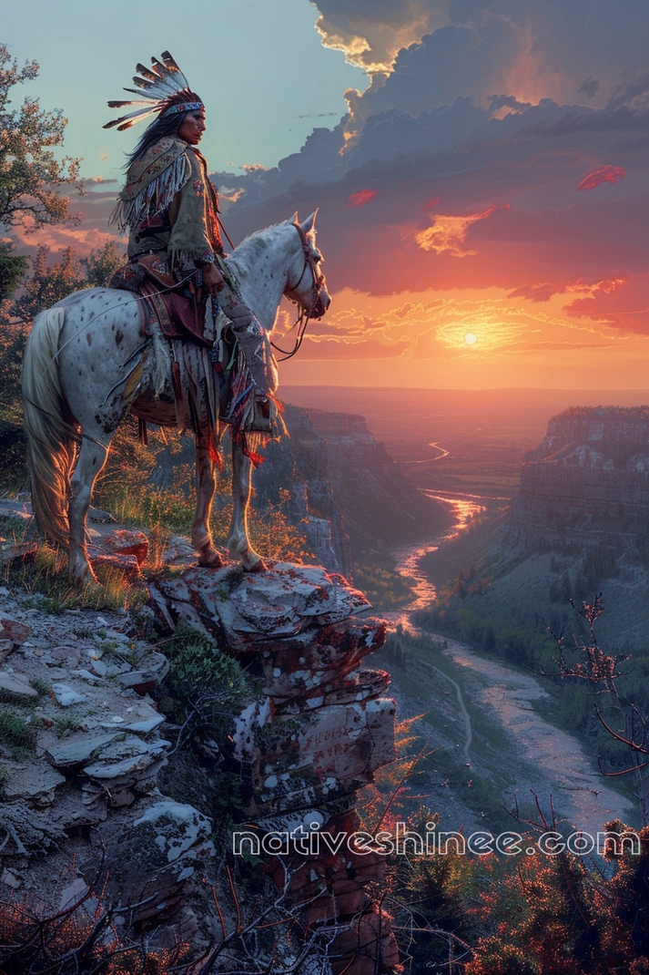 A New Dawn: Embracing the Journey Ahead Native American Canvas ...