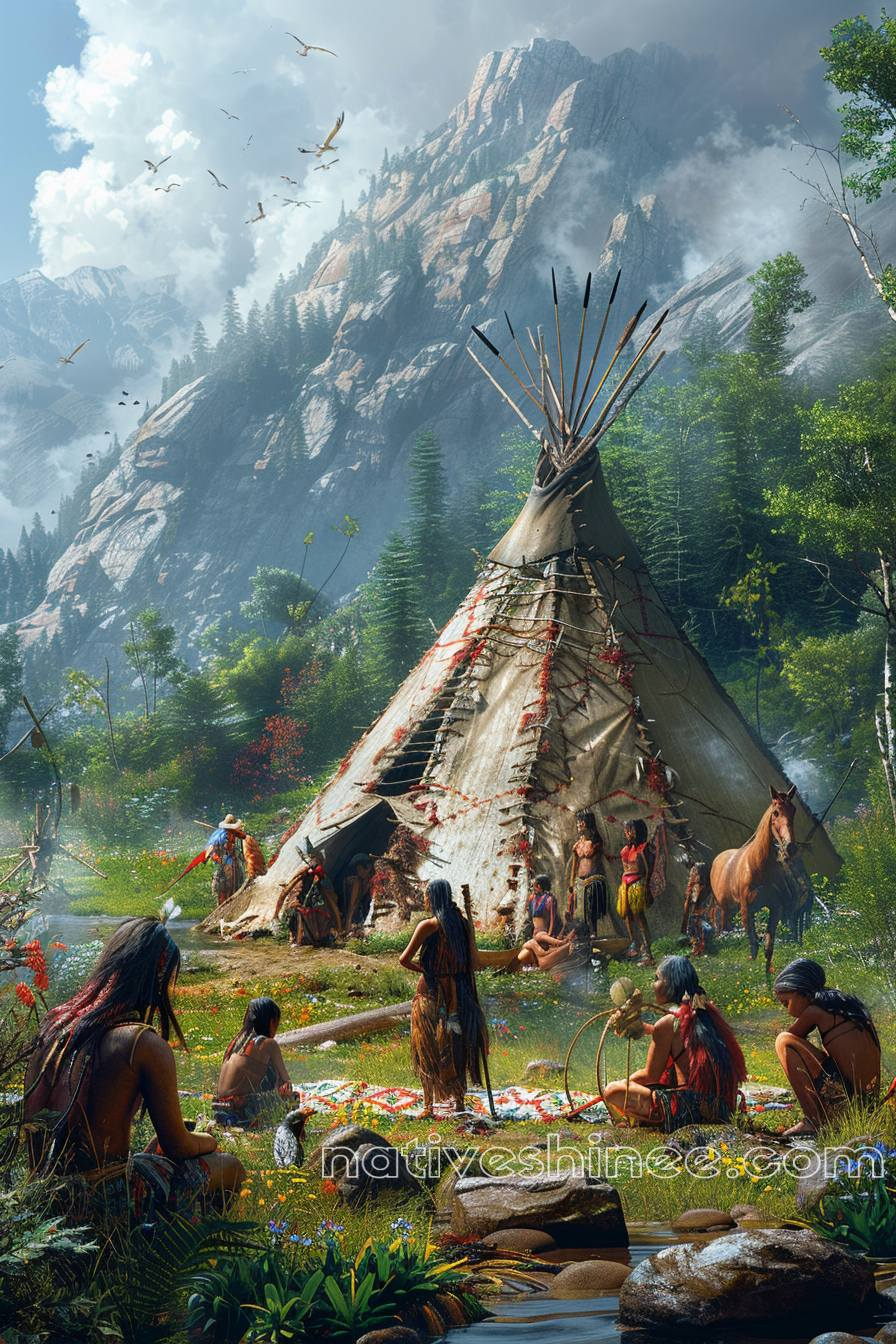 The Native American Way of Life Native American Canvas – NativeShinee