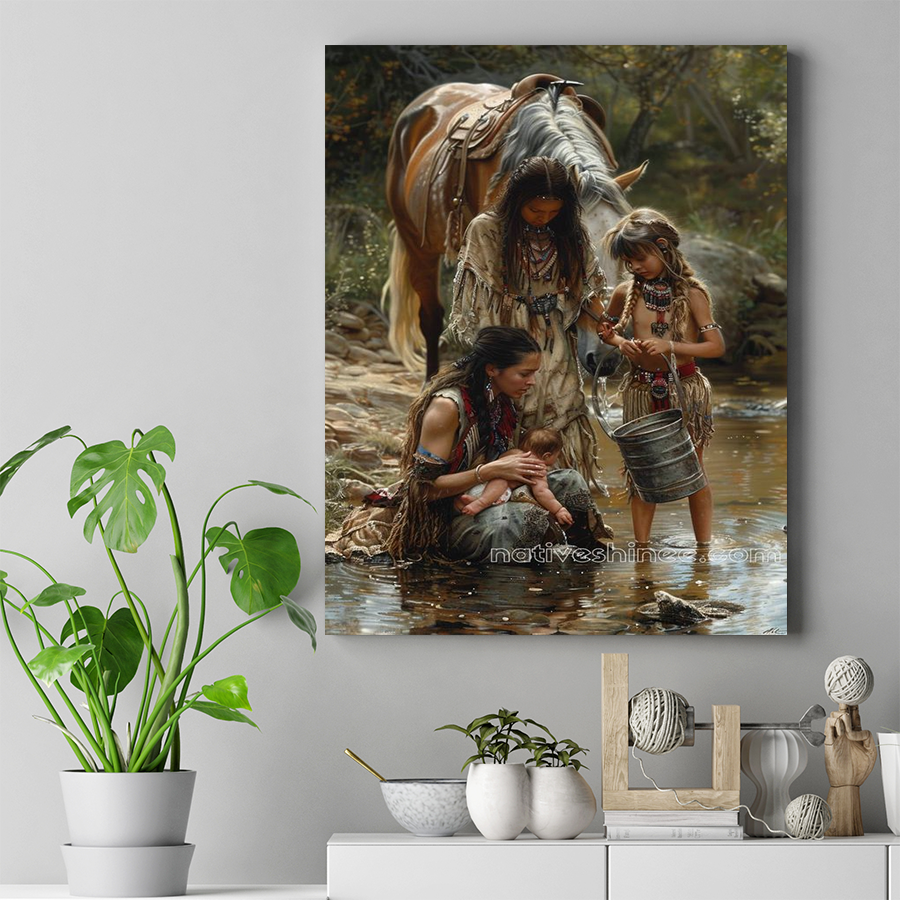 A Family's Sacred Connection Native American Canvas – NativeShinee
