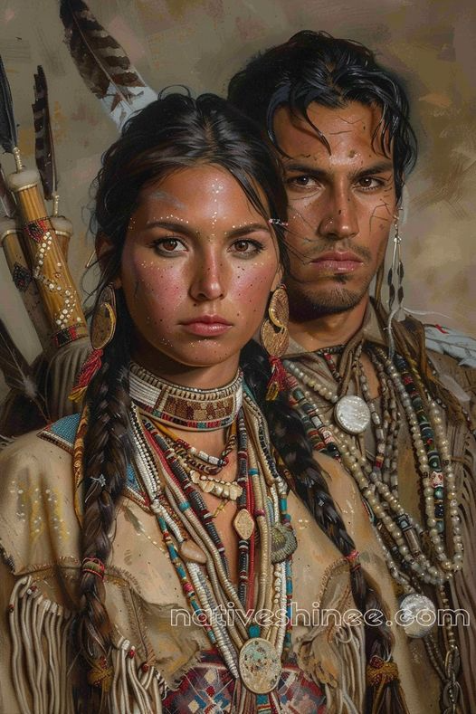 Faces of Resilience and Tradition Native American Canvas – NativeShinee