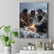 A Native Family's Hearth Amidst the Snow Native American Canvas ...