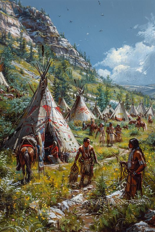 Traditions Alive in the Meadow Native American Canvas – NativeShinee