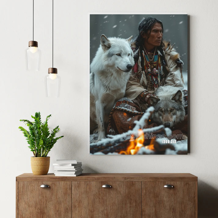 Wolves of the Firekeeper Canvas – NativeShinee