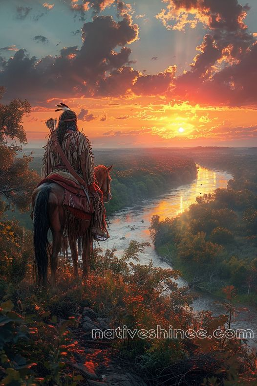 Savoring the Golden Twilight Native American Canvas – NativeShinee