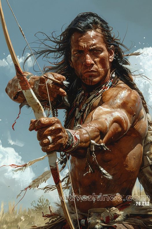 Strength and Precision Warrior Native American Canvas – NativeShinee