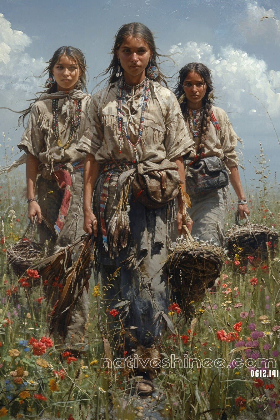 Little Girls Native American Canvas – NativeShinee