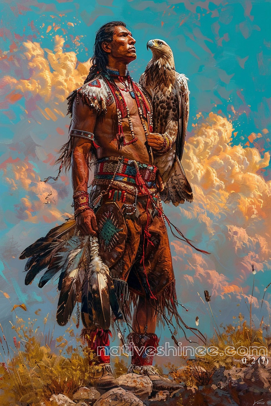 The Eagle Warrior Native American Canvas – NativeShinee