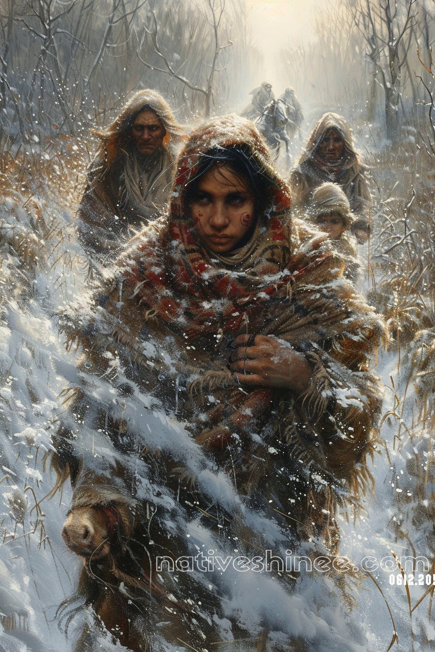 The Journey of Resilience Native American Canvas – NativeShinee