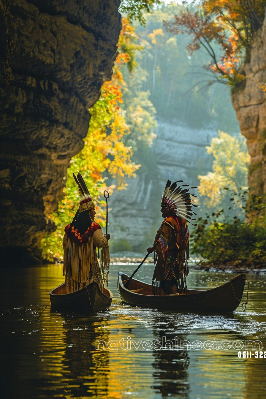 Native American Canoe Journey Native American Canvas – NativeShinee