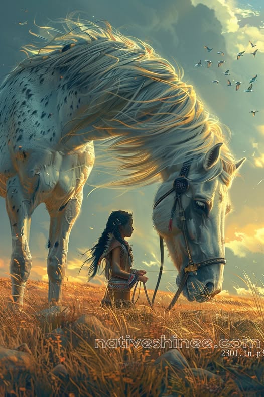 Connection with the Spirit Horse Native American Canvas – NativeShinee