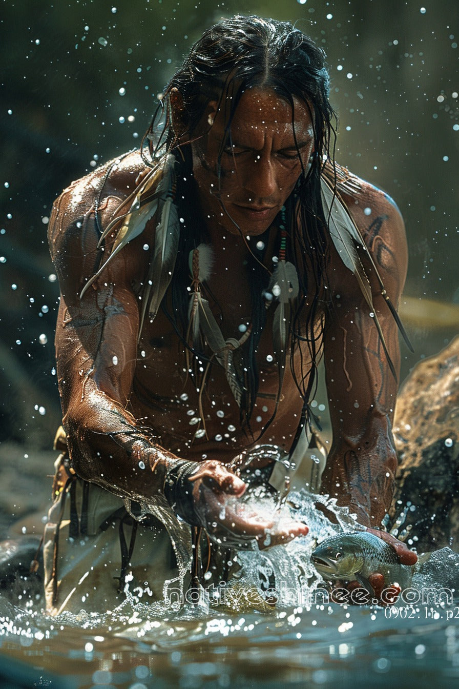 Water Spirit Hunter Native American Canvas – NativeShinee