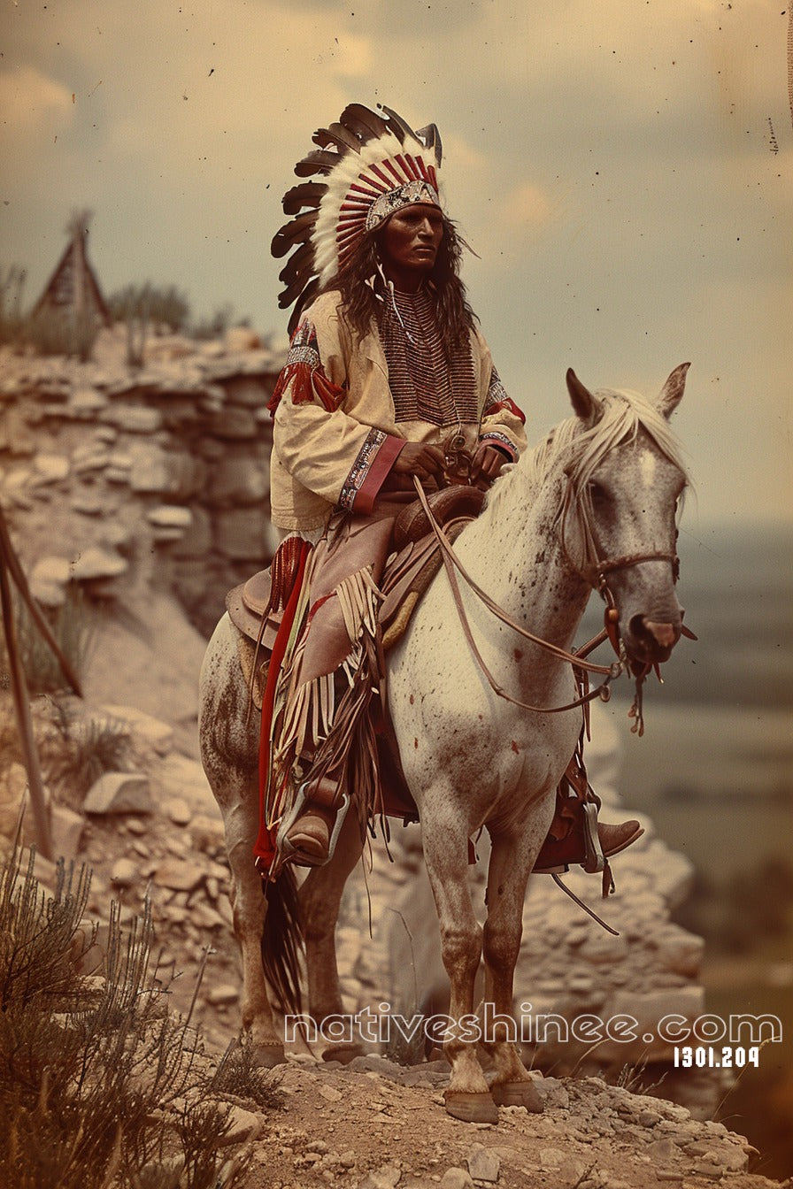 Chief of the Plains: A Warrior's Legacy Native American Canvas ...