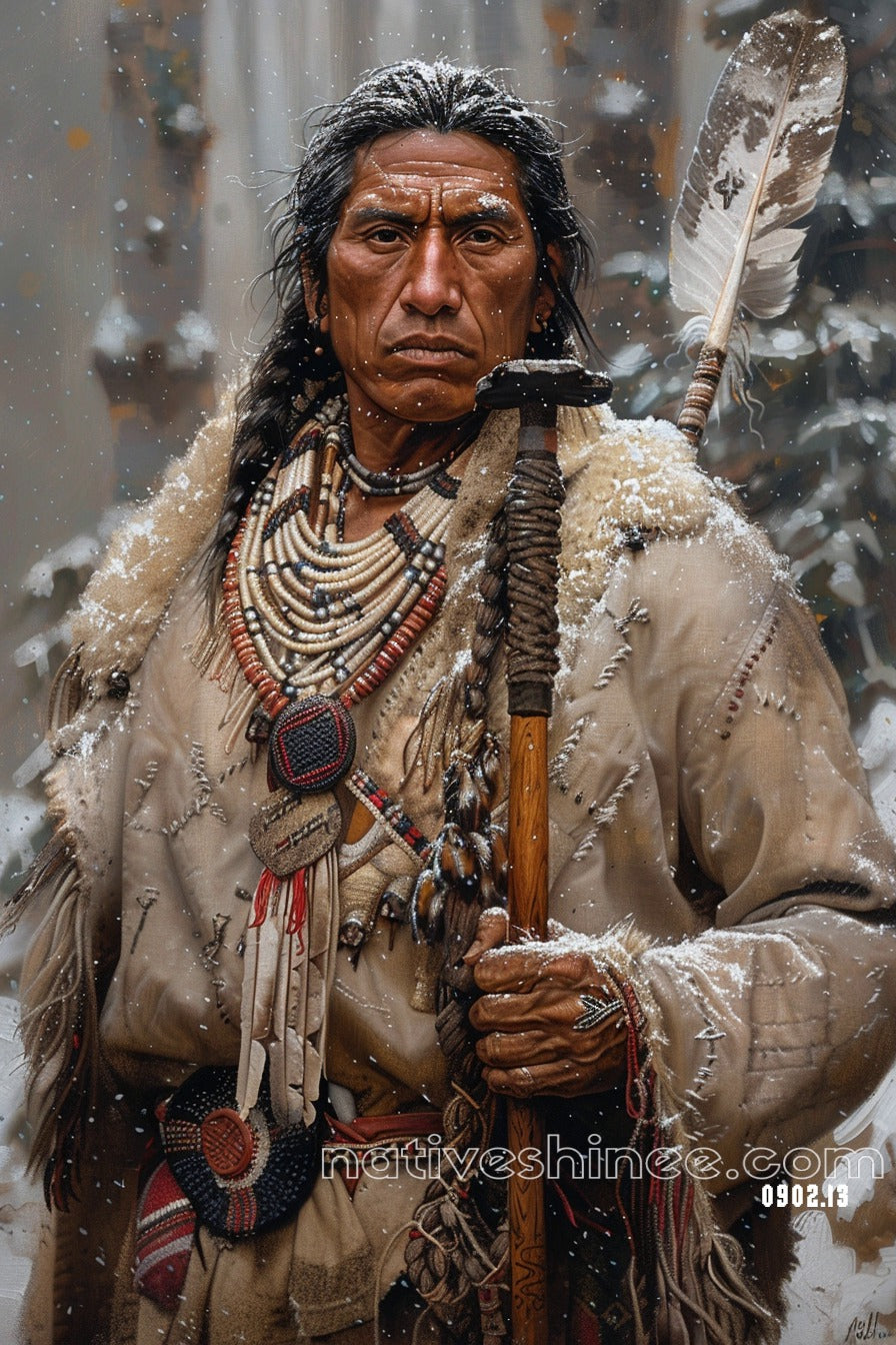 Snow Native American Canvas – NativeShinee