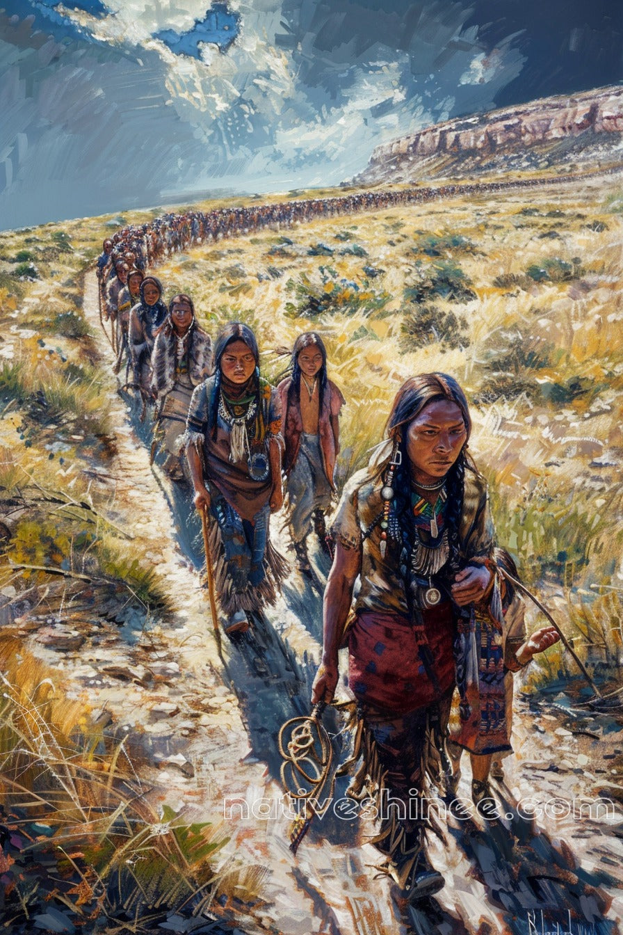 Walk of Resilience: Native American Canvas – NativeShinee