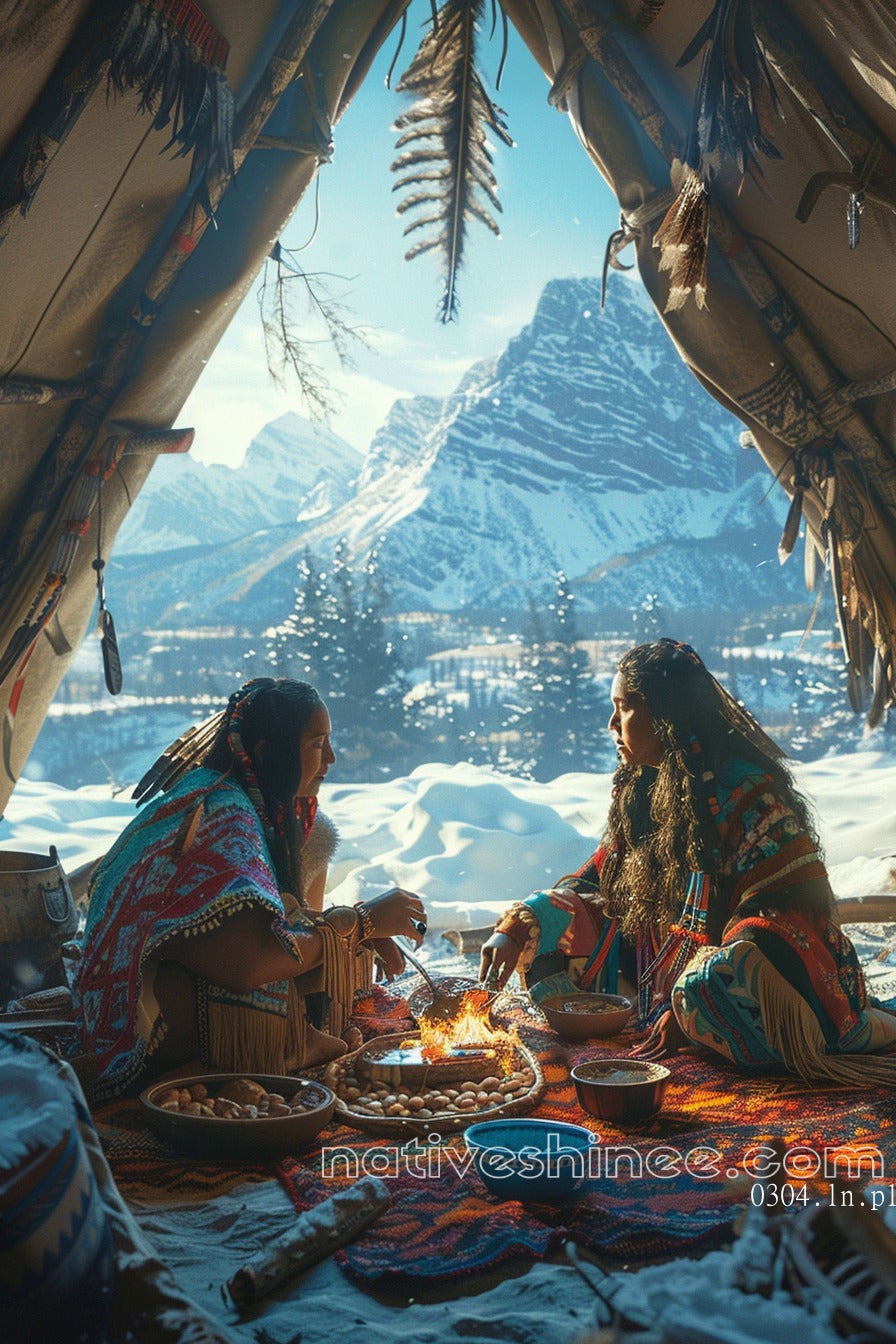 Winter Hearth Native American Canvas – NativeShinee