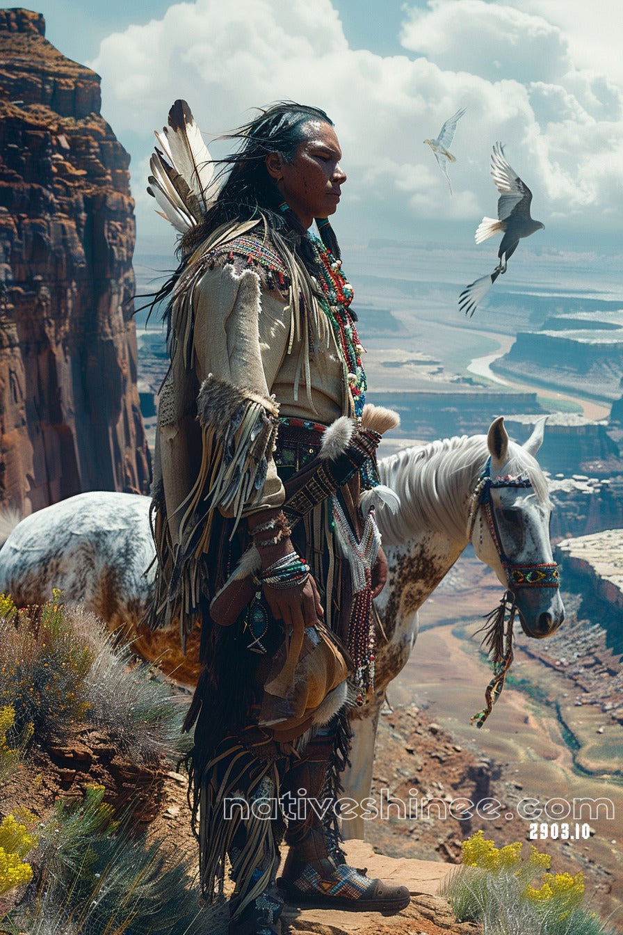 Canyon Sentinel Native American Canvas – NativeShinee