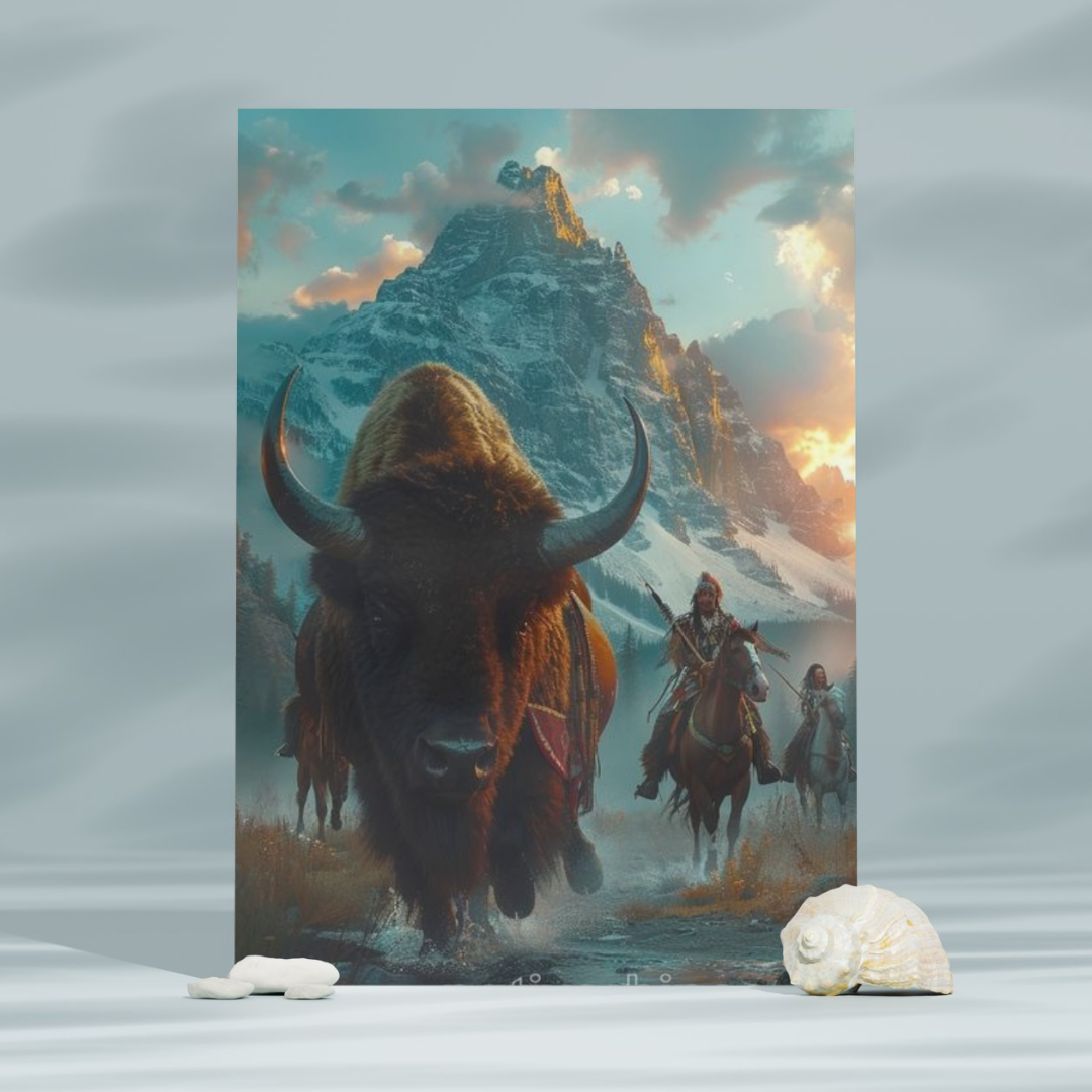 Path of the Bison Native American Canvas – NativeShinee