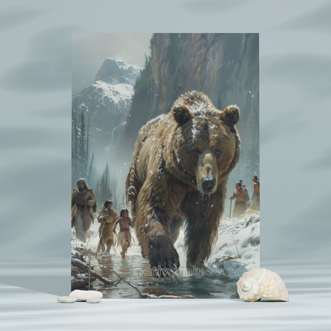 Walking with the Bear Native American Canvas – NativeShinee