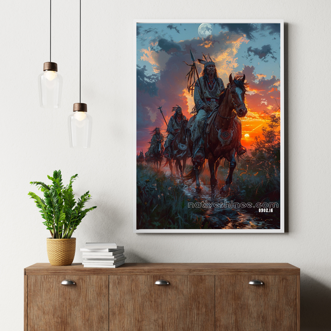 Riders of the Dawn Native American Canvas – NativeShinee