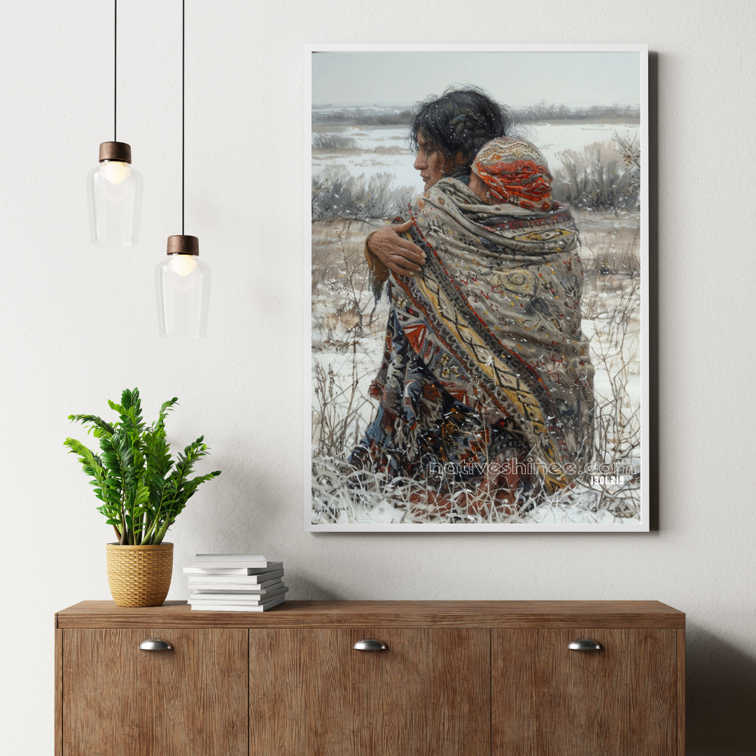 Embrace of the Winter Wind Native American Canvas – NativeShinee