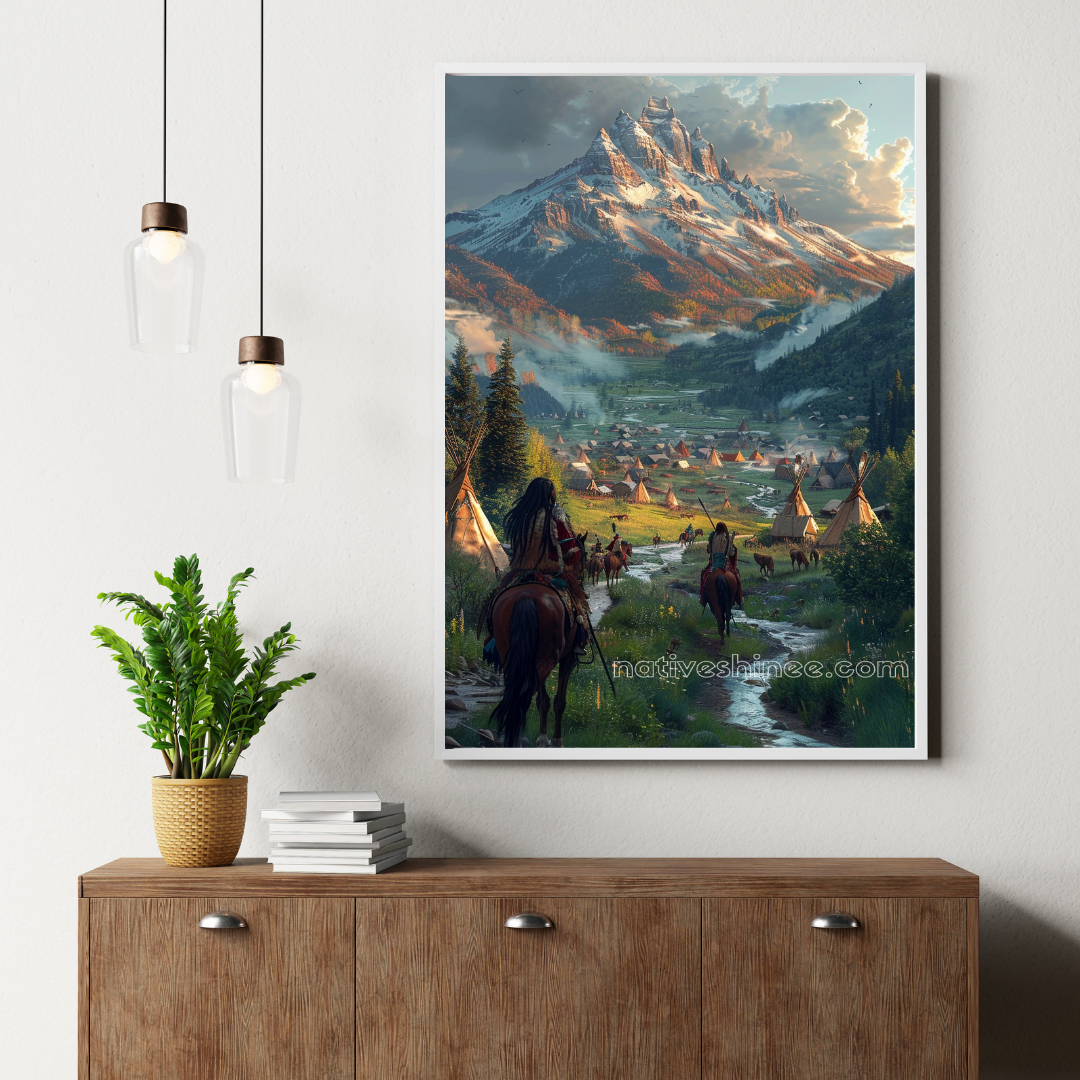 The Valley of the Cheyenne Native American Canvas – NativeShinee