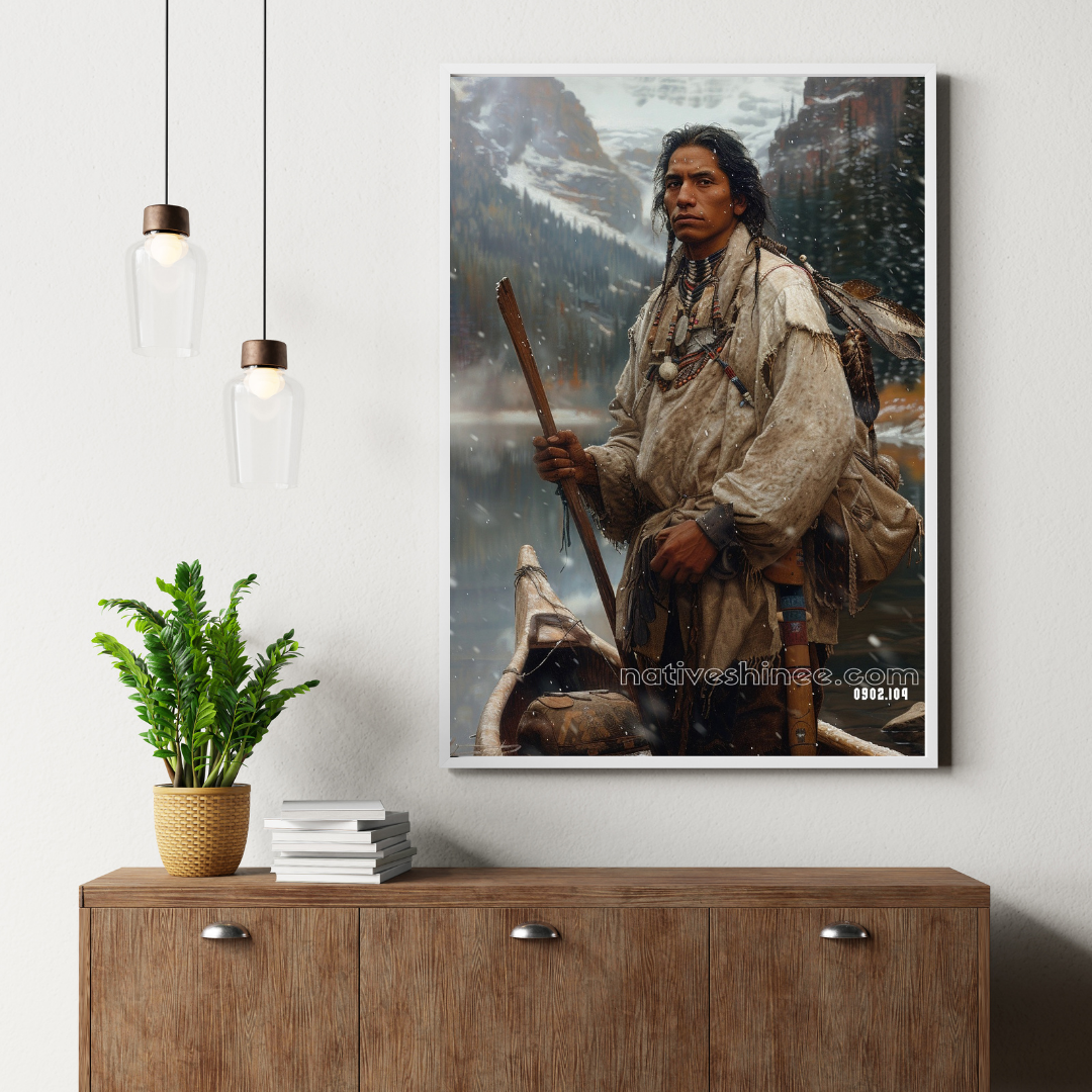 The Mountain’s Watcher Native American Canvas – NativeShinee