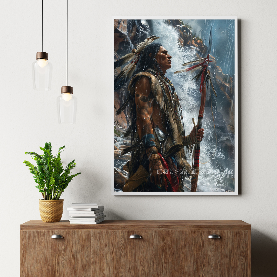Spirit of the Waterfall Native American Canvas – NativeShinee