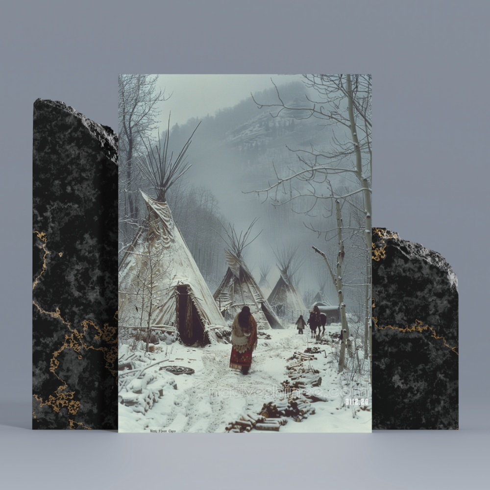 Whispers of Winter Native American Canvas – NativeShinee