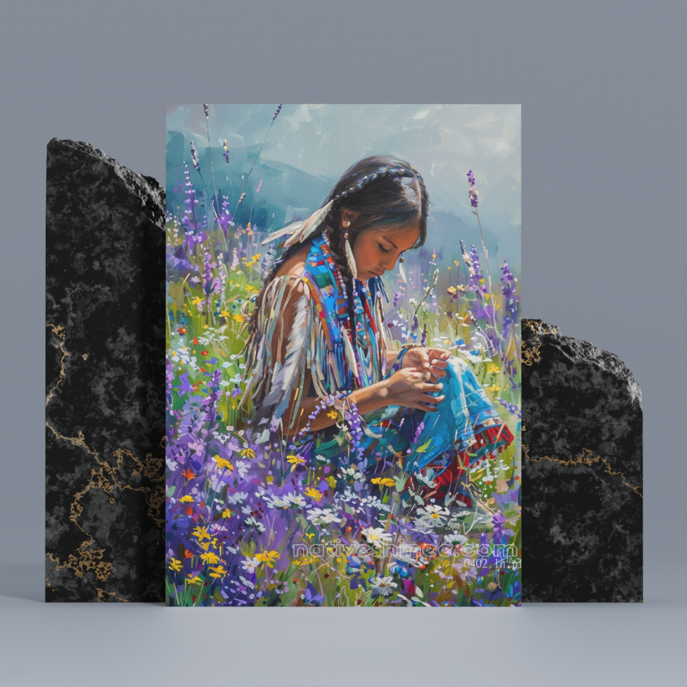 The Spirit of the Meadow Native American Canvas – NativeShinee