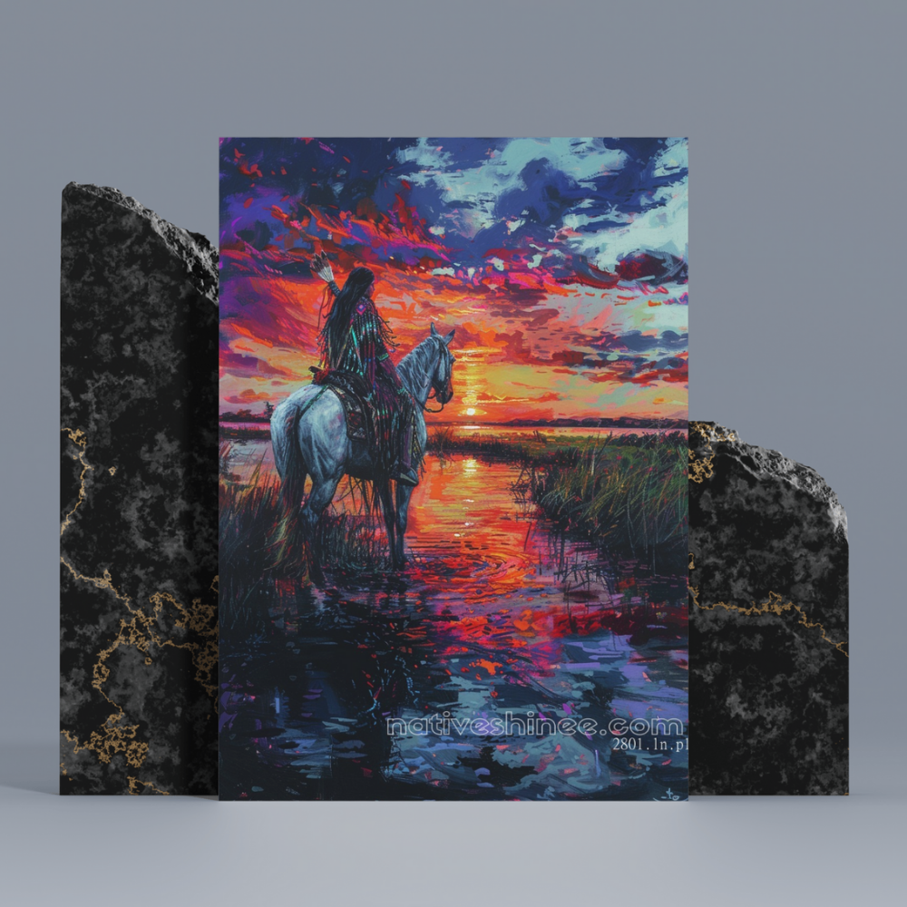 The Sunset Rider Native American Canvas – NativeShinee