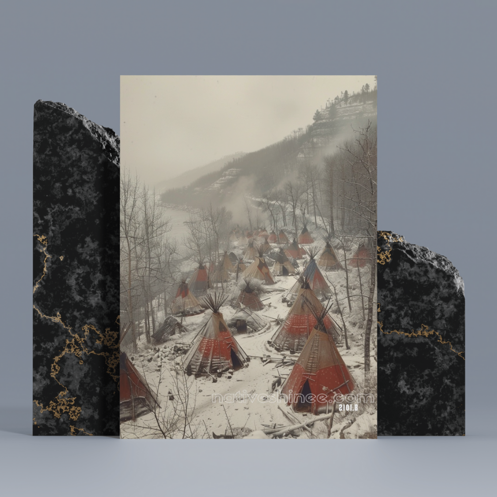 The Silent Winter Tribe: Native American Canvas – NativeShinee