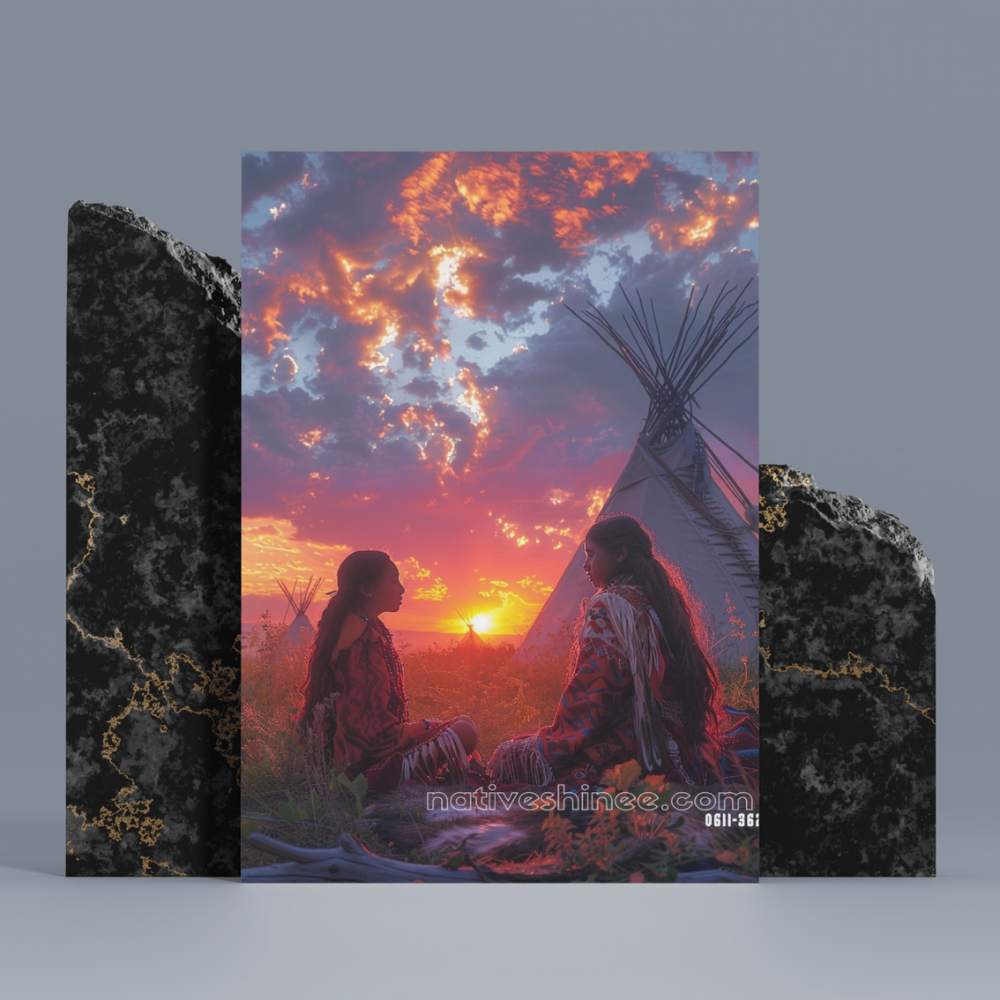 Glow Of The Flame Native American Canvas – NativeShinee