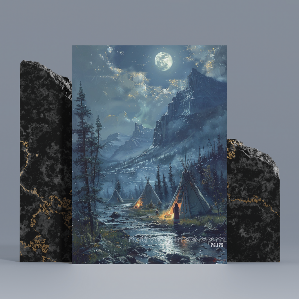 The Moon Native American Canvas – NativeShinee