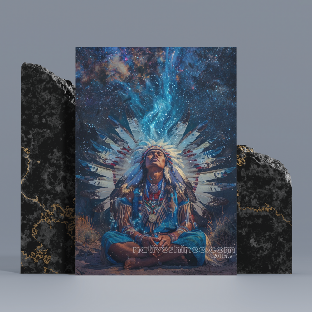 The Spirit of the Earth and Stars Native American Canvas – NativeShinee
