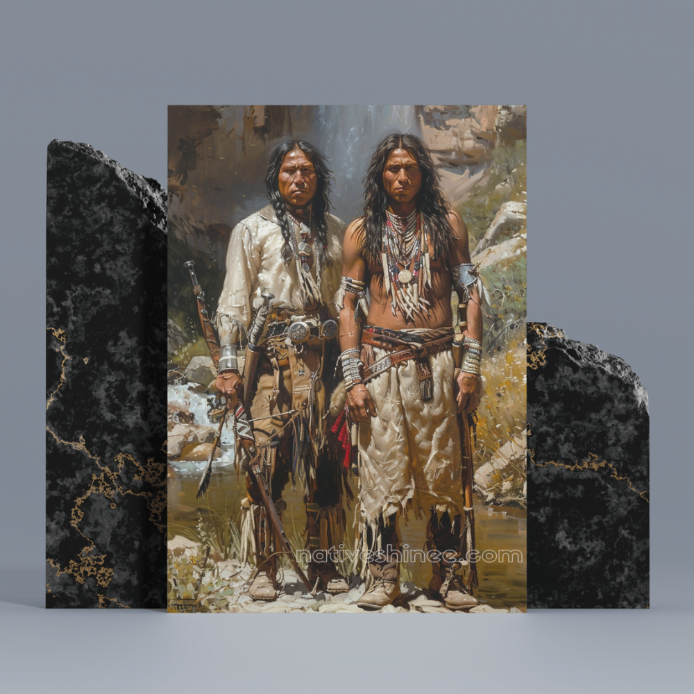 Brothers of the Land: Native American Canvas – NativeShinee