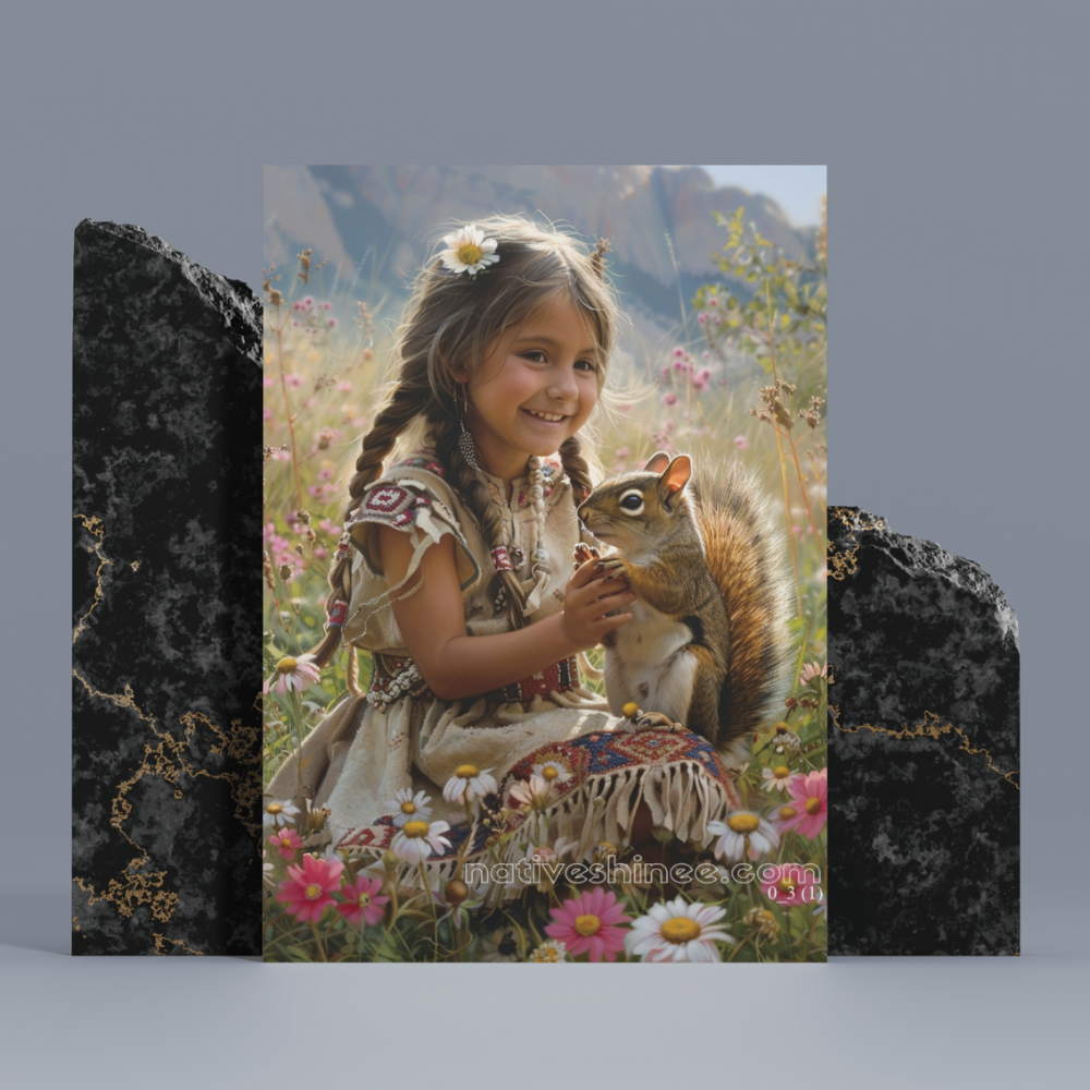 Innocence in the Meadow Native American Canvas – NativeShinee