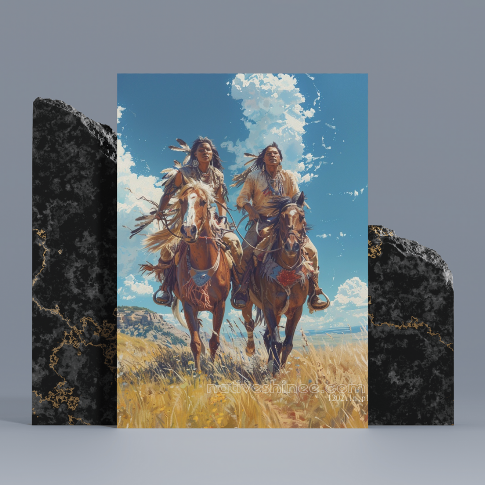 Galloping with the Winds: Native American Canvas – NativeShinee