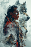 Spirit of the Wolf Pack Native American Canvas – NativeShinee