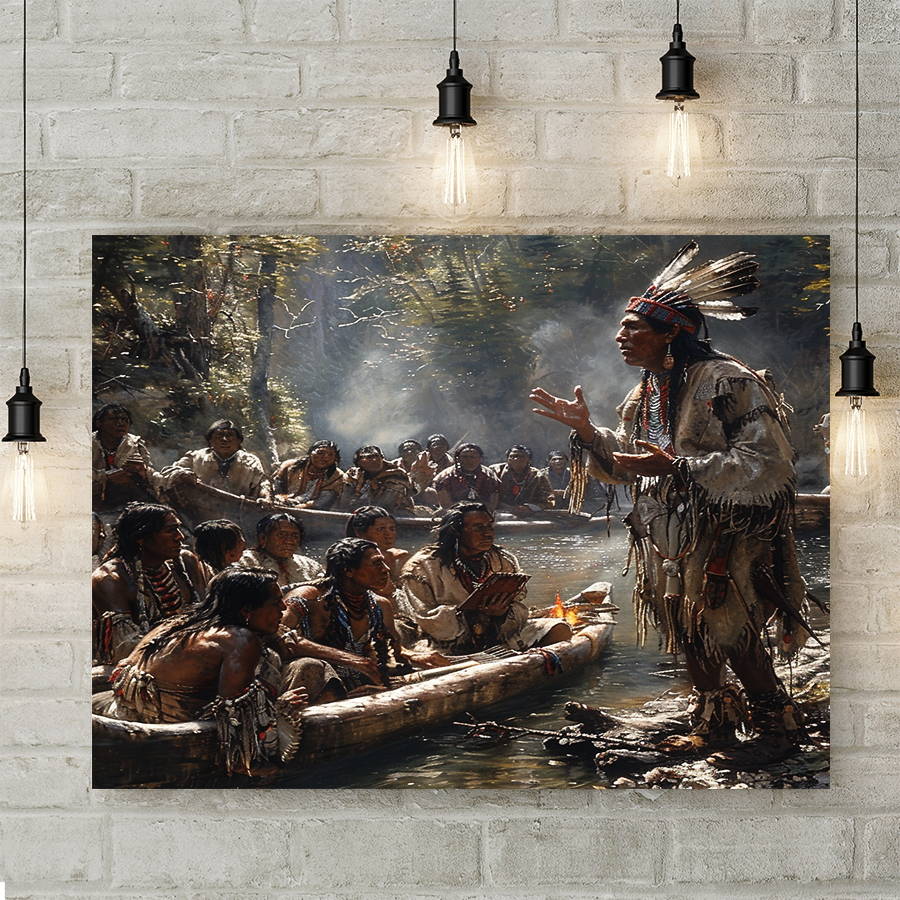 Embracing the Spirit of the Clan Native American Canvas – NativeShinee