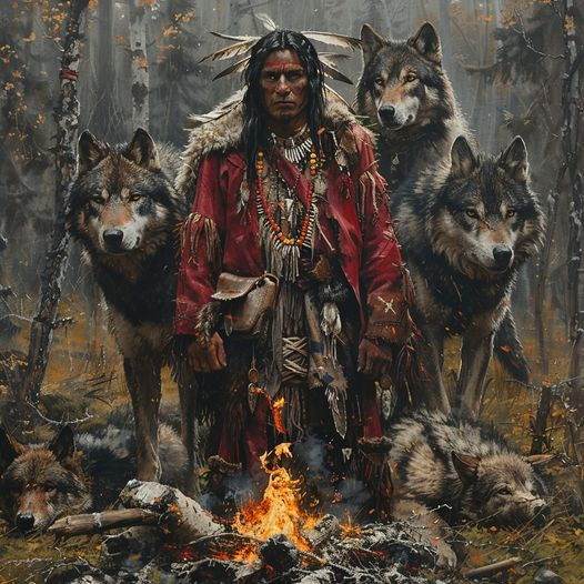 Mystic Wolves of the Wild Native American Wolf Canvas – NativeShinee